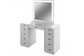 Tresanti Alexandra Double Pedestal Vanity Table with LED Lighted Mirro ...