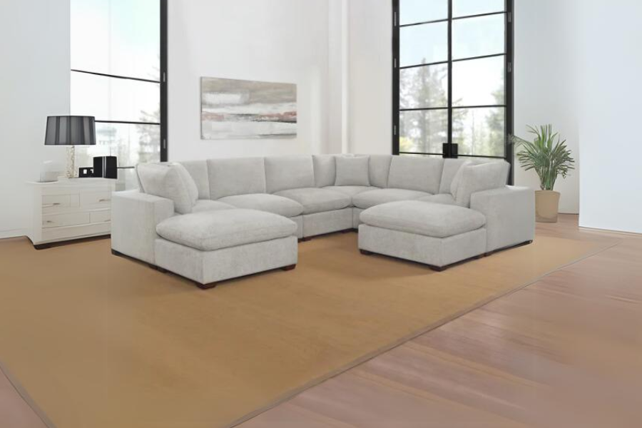Thomasville Lowell 6 - piece Modular Sectional Floor model Floor Model ...
